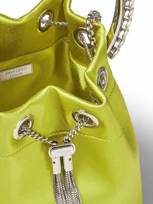 JIMMY CHOO Bon Bon Satin Bucket Bag
