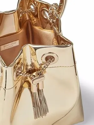 JIMMY CHOO Bon Bon Metallic Bucket Bag