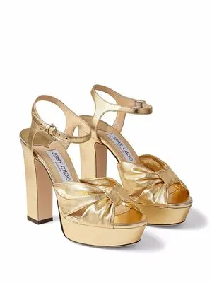 JIMMY CHOO Heloise 120mm Metallic Sandals