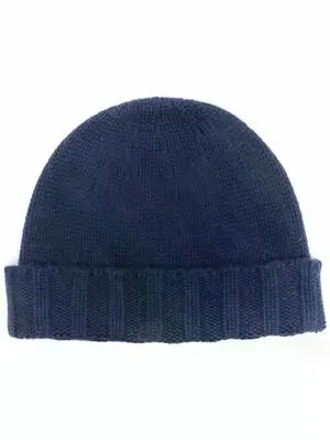 DRUMOHR Knitted Cashmere Beanie Blue
