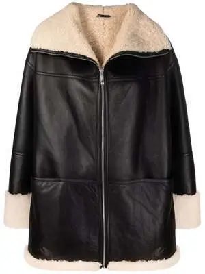 TOTEME Signature Shearling Jacket - Black