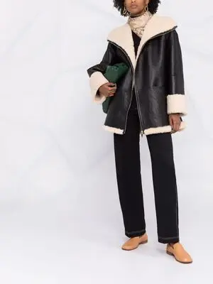 TOTEME Signature Shearling Jacket - Black