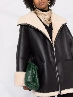 TOTEME Signature Shearling Jacket - Black