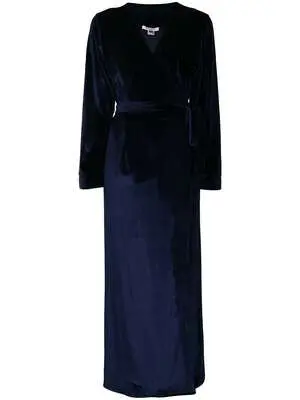 GILDA & PEARL Saratoga Velvet Robe - Blue