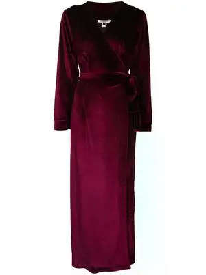 GILDA & PEARL Saratoga Velvet Robe - Red