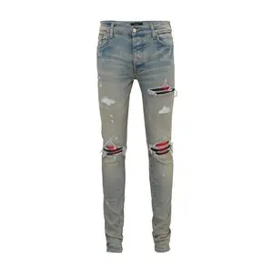 Amiri Plaid Mx1 Jeans Clay Indigo Red