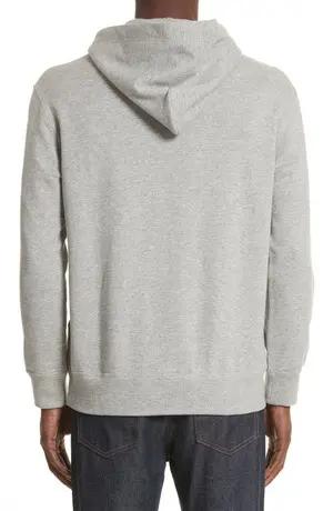 Comme Des Garçons Heart Appliqué Hoodie - Grey