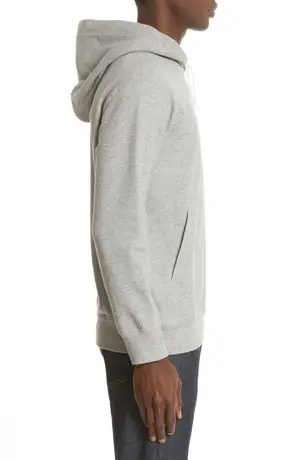 Comme Des Garçons Heart Appliqué Hoodie - Grey