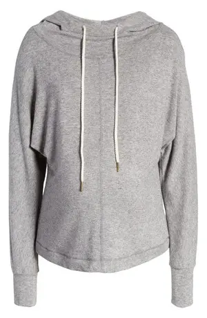 MATERNAL AMERICA Knit Maternity Hoodie - Heather Charcoal
