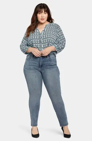 NYDJ Sheri Slim Straight Leg Jeans - Playlist