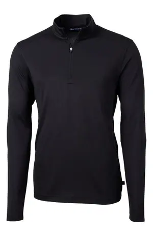 Cutter & Buck Virtue Piqué Quarter-zip Pullover - Black
