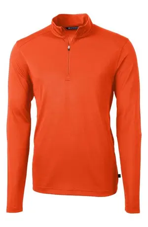 Cutter & Buck Virtue Piqué Quarter-zip Pullover - College Orange