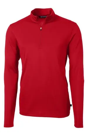 Cutter & Buck Virtue Piqué Quarter-zip Pullover - Red