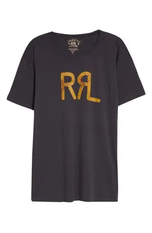 Double Rl Rrl Logo Graphic Tee - Navy