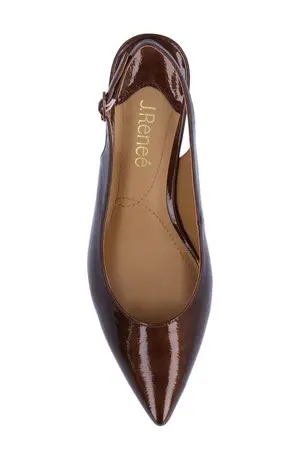 J. Reneé Shayanne Pointed Toe Slingback Pumps - Bronze