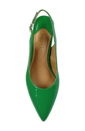 J. Reneé Shayanne Pointed Toe Slingback Pumps - Green