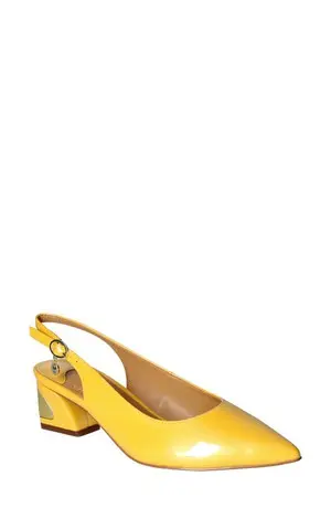 J. Reneé Shayanne Pointed Toe Slingback Pumps - Lemon