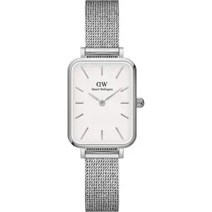 DANIEL WELLINGTON Quadro Watch With Mesh Strap - Black/white/silver