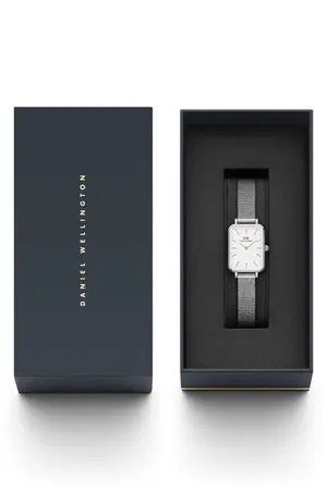 DANIEL WELLINGTON Quadro Watch With Mesh Strap