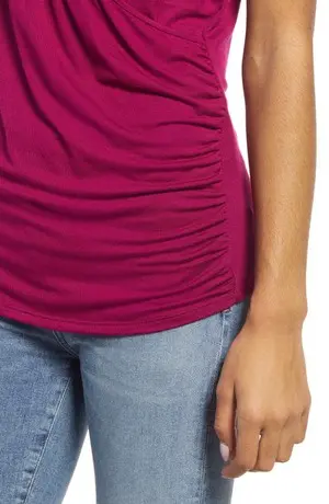 Loveappella Faux Wrap Tank - Magenta