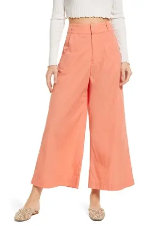 Free People Menorca Crop Wide Leg Cotton Pants