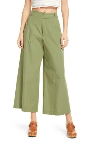 Free People Menorca Crop Wide Leg Cotton Pants