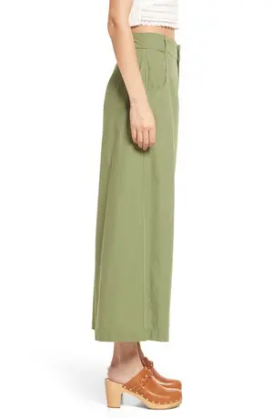 Free People Menorca Crop Wide Leg Cotton Pants