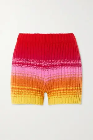THE ELDER STATESMAN Morphe Striped Cashmere Shorts