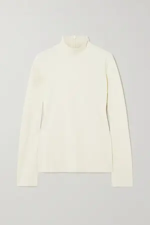CAES Recycled Stretch-jersey Turtleneck Top
