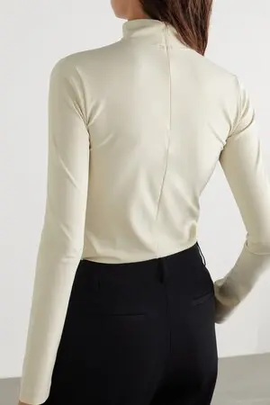 CAES Recycled Stretch-jersey Turtleneck Top