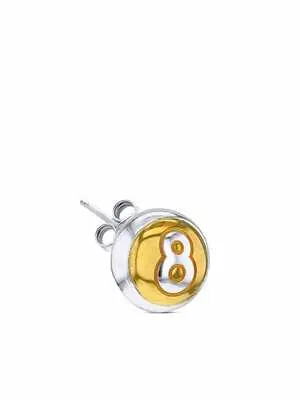 TRUE ROCKS Eight Ball Stud Earring - Silver