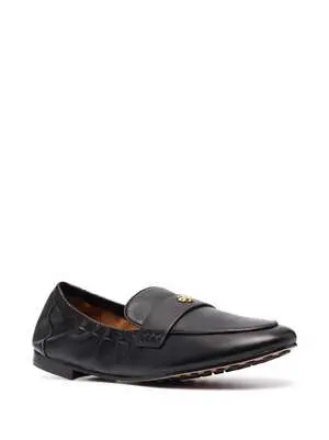 Tory Burch Ballet Leather Loafers - Black