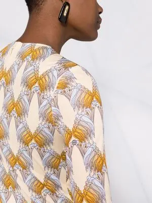 Tory Burch Geometric Bird-print Dress