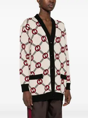 Gucci Reversible Interlocking G Cardigan - Neutrals