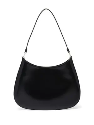 Prada Cleo Brushed Leather Shoulder Bag - Black