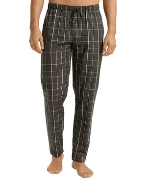 Hanro Cotton Striped Lounge Pants - Urban Check