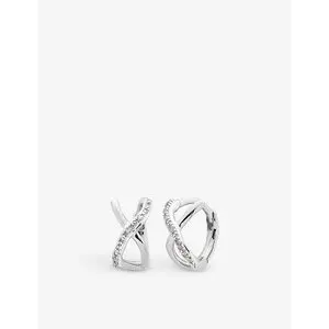 Monica Vinader Riva Diamond Stud Earrings - Silver