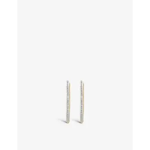 Monica Vinader Riva Wave Diamond Hoop Earrings - Gold