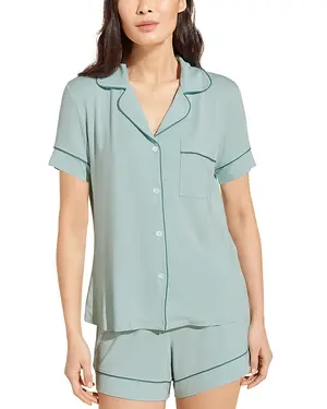 Eberjey Gisele Relaxed Short Sleeve Top & Shorts Surf Spray