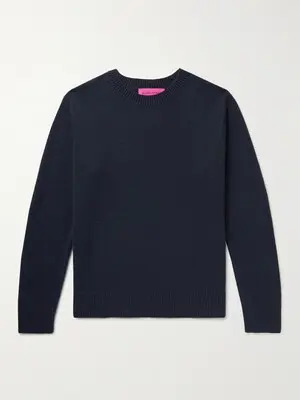 THE ELDER STATESMAN Cashmere Crewneck Sweater - Blue