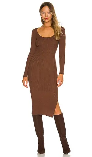 L'academie Nessa Sweater Dress - Chocolate