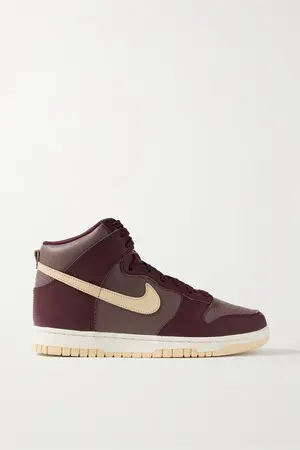Nike Dunk High Leather Sneakers Burgundy