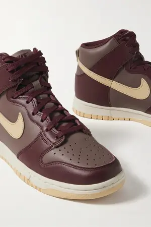 Nike Dunk High Leather Sneakers - Burgundy