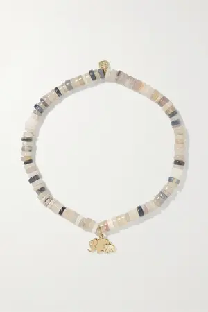 SYDNEY EVAN Elephant Family Opal And Diamond Bracelet - Gold