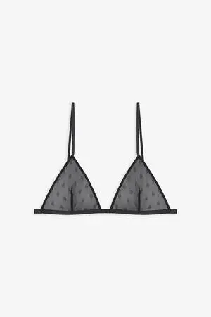 ANINE BING Nicole Bra - Black Monogram
