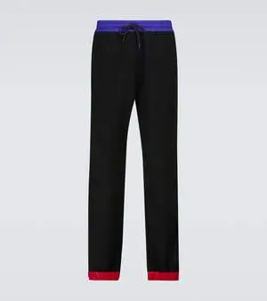 Moncler Fleece Wool-blend Pants - Black
