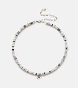 SYDNEY EVAN 14kt Yellow Gold Beaded Choker - Multicoloured