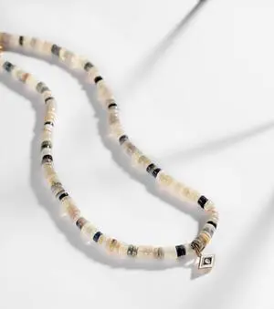 SYDNEY EVAN 14kt Yellow Gold Beaded Choker With Diamond