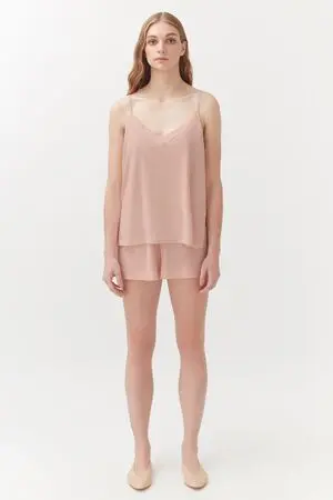 Cuyana Organic Pima Cami Top Red