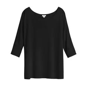 Cuyana Organic Pima Drape-back Top - Black